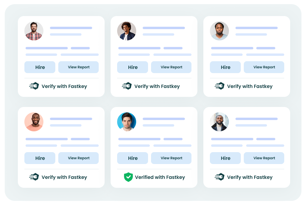 Applicant cards grid